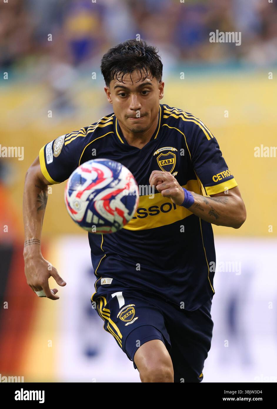 Miami Gardens, USA. 16th June, 2025. Exequiel Zeballos of Boca Juniors ...