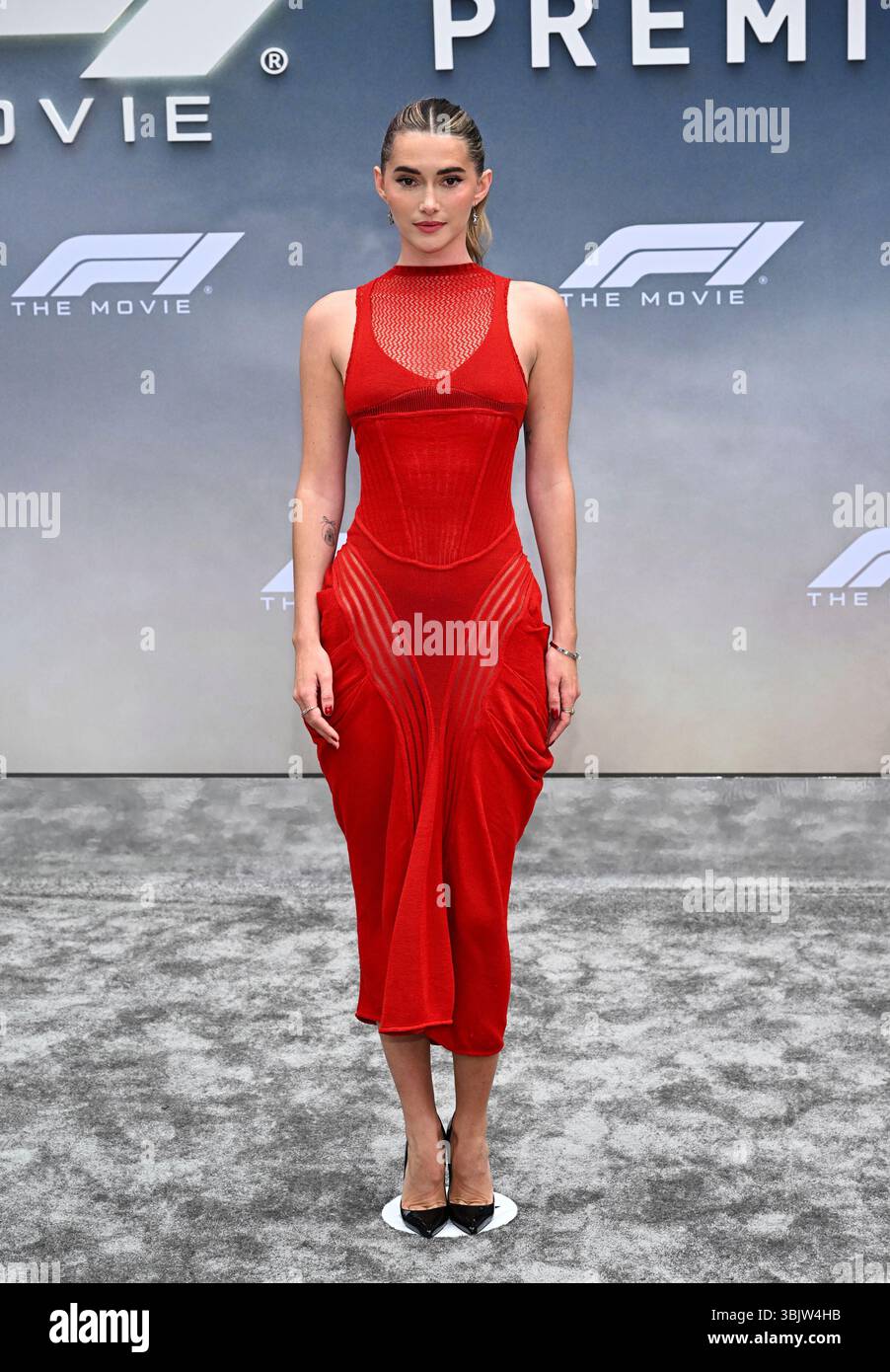 Madeleine White attends the world premiere of "F1 The Movie" in Times ...