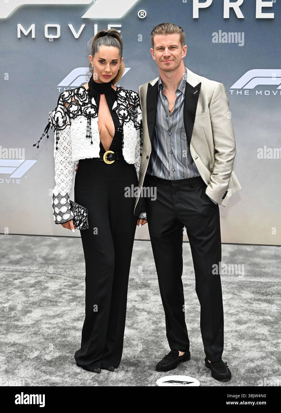 German Formula One driver Nico Hülkenberg, right, and Egle Ruskyte ...