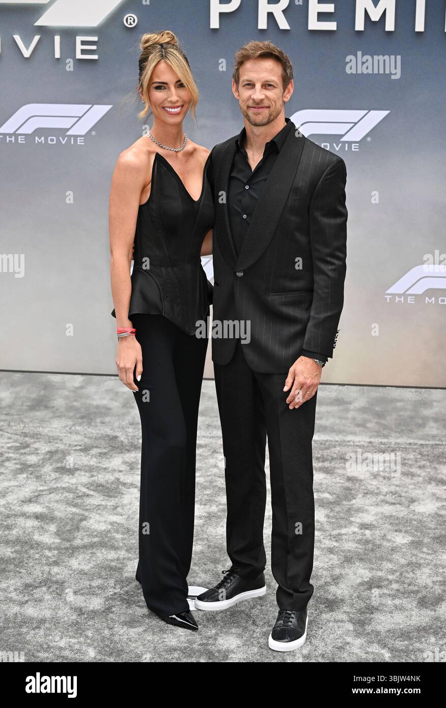 British racing driver Jenson Button, right, and wife Brittny Ward ...