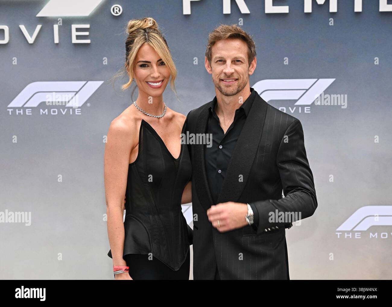 British racing driver Jenson Button, right, and wife Brittny Ward ...