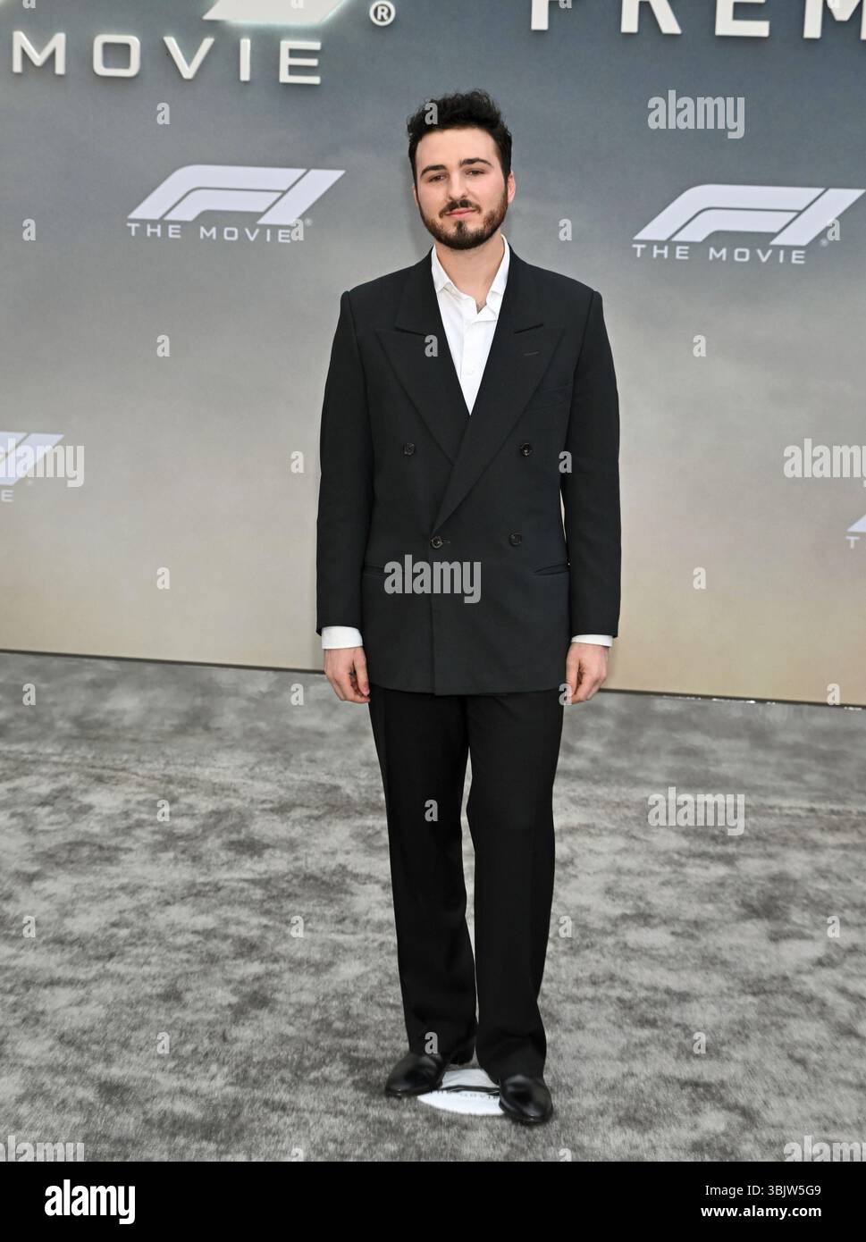 Blake Slatkin attends the world premiere of "F1 The Movie" in Times ...