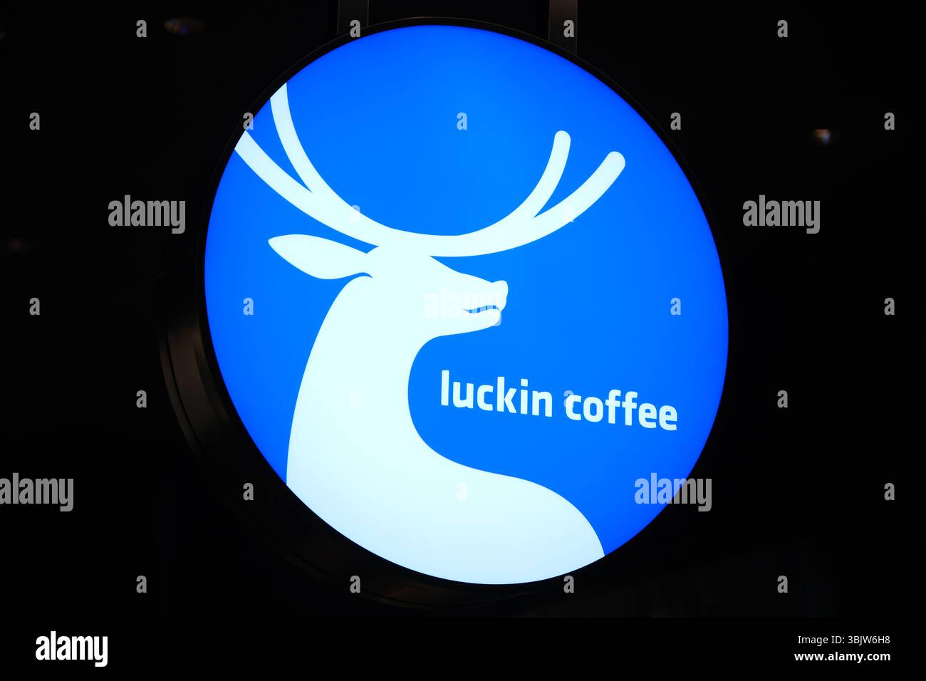 Shanghai,China-Feb.22nd 2025: luckin coffee company brand logo Stock ...