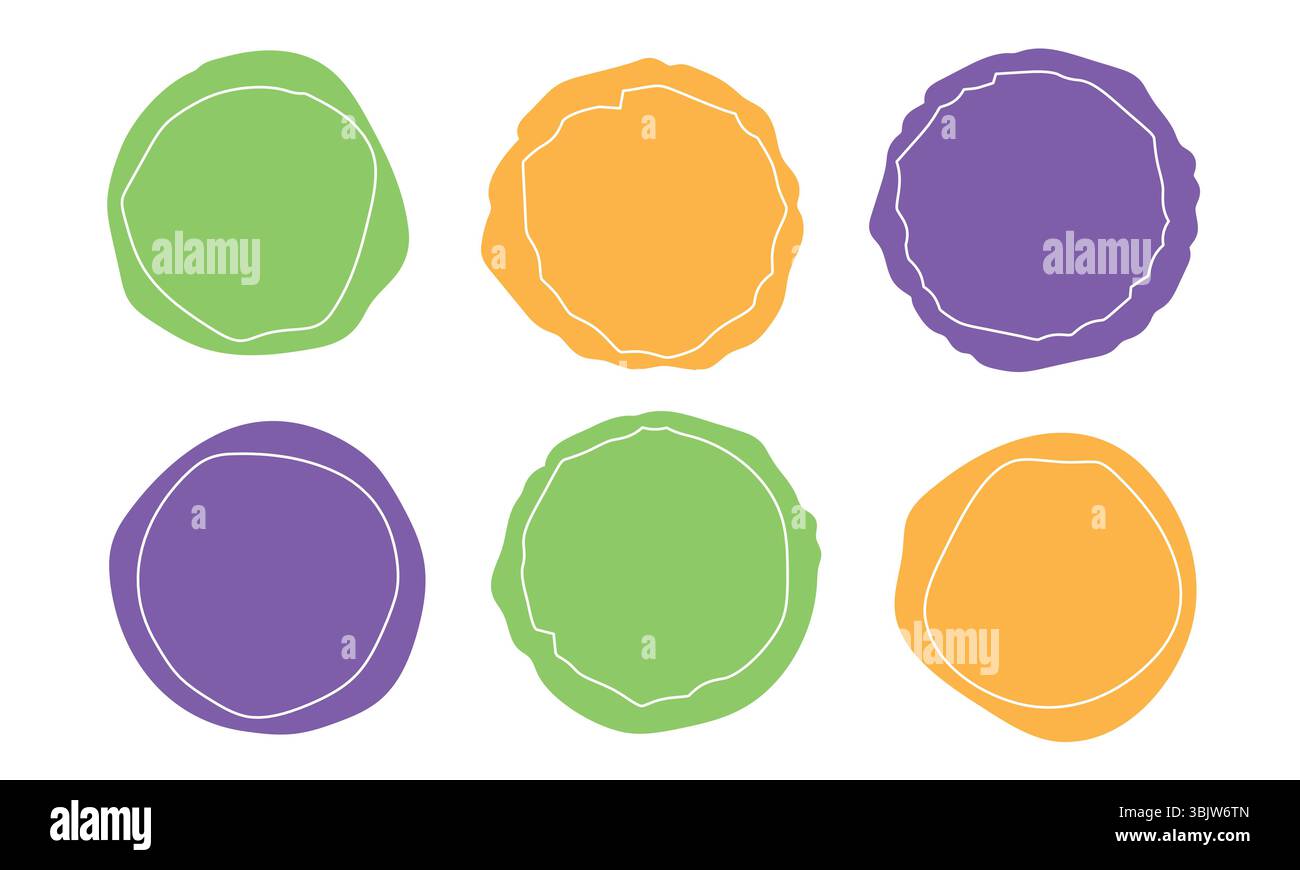 Colorful doodle frames collection Stock Vector Image & Art - Alamy