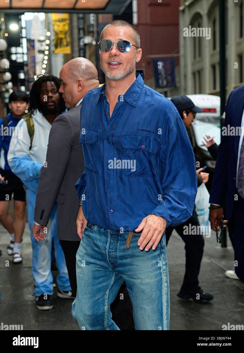Photo by: zz/XNY/STAR MAX/IPx 2025 6/16/25 Brad Pitt is seen on June 16, 2025 in Manhattan, New ...