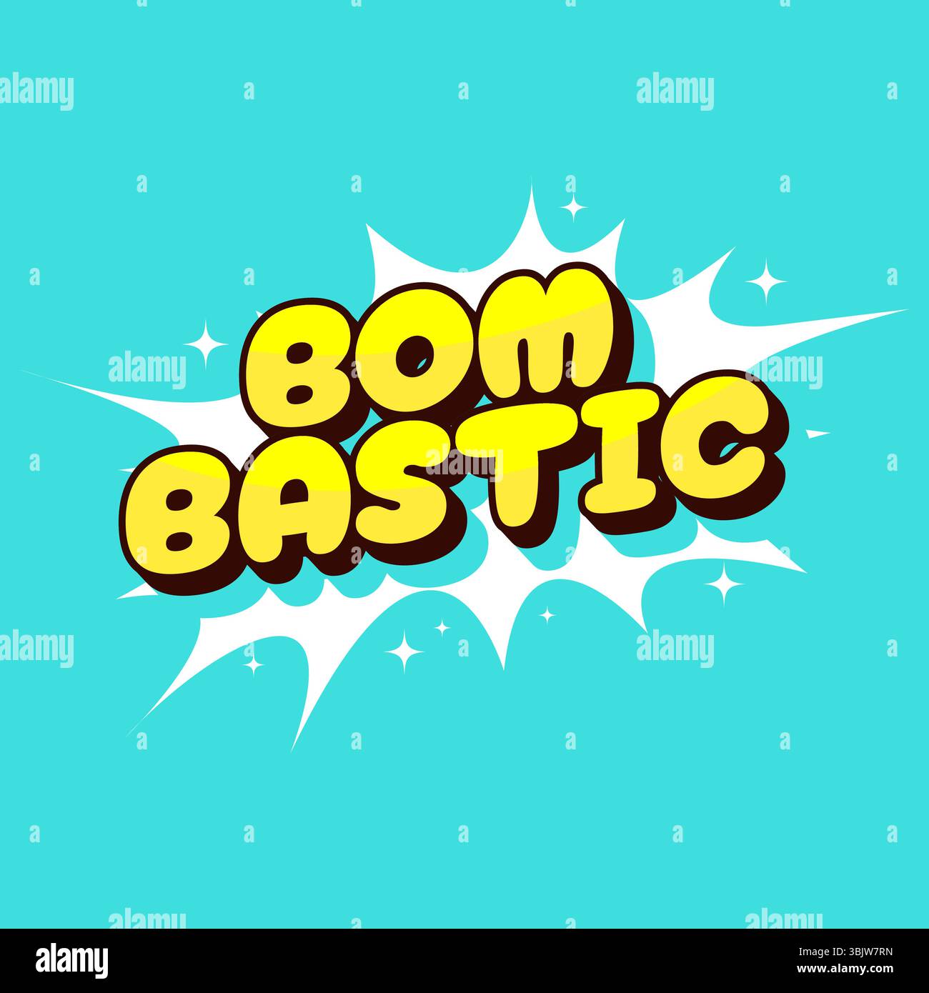 Bombastic. Bright comic text explosion effect for fun graphic elements ...