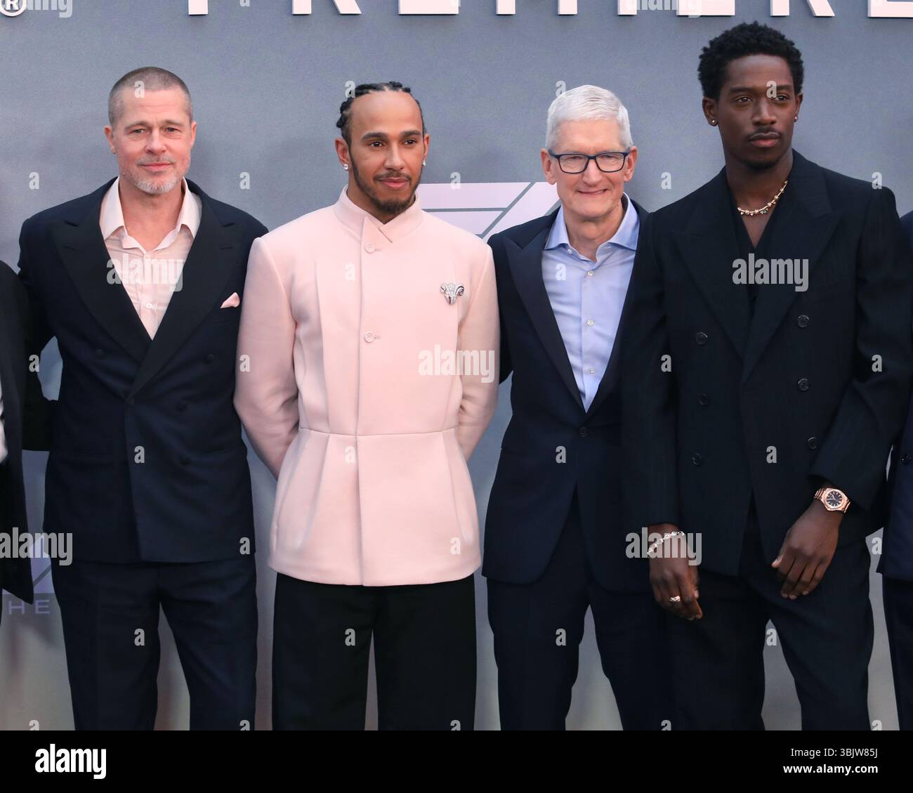New York, New York, USA. 16 June 2025. Brad Pitt, Lewis Hamilton, Tim ...