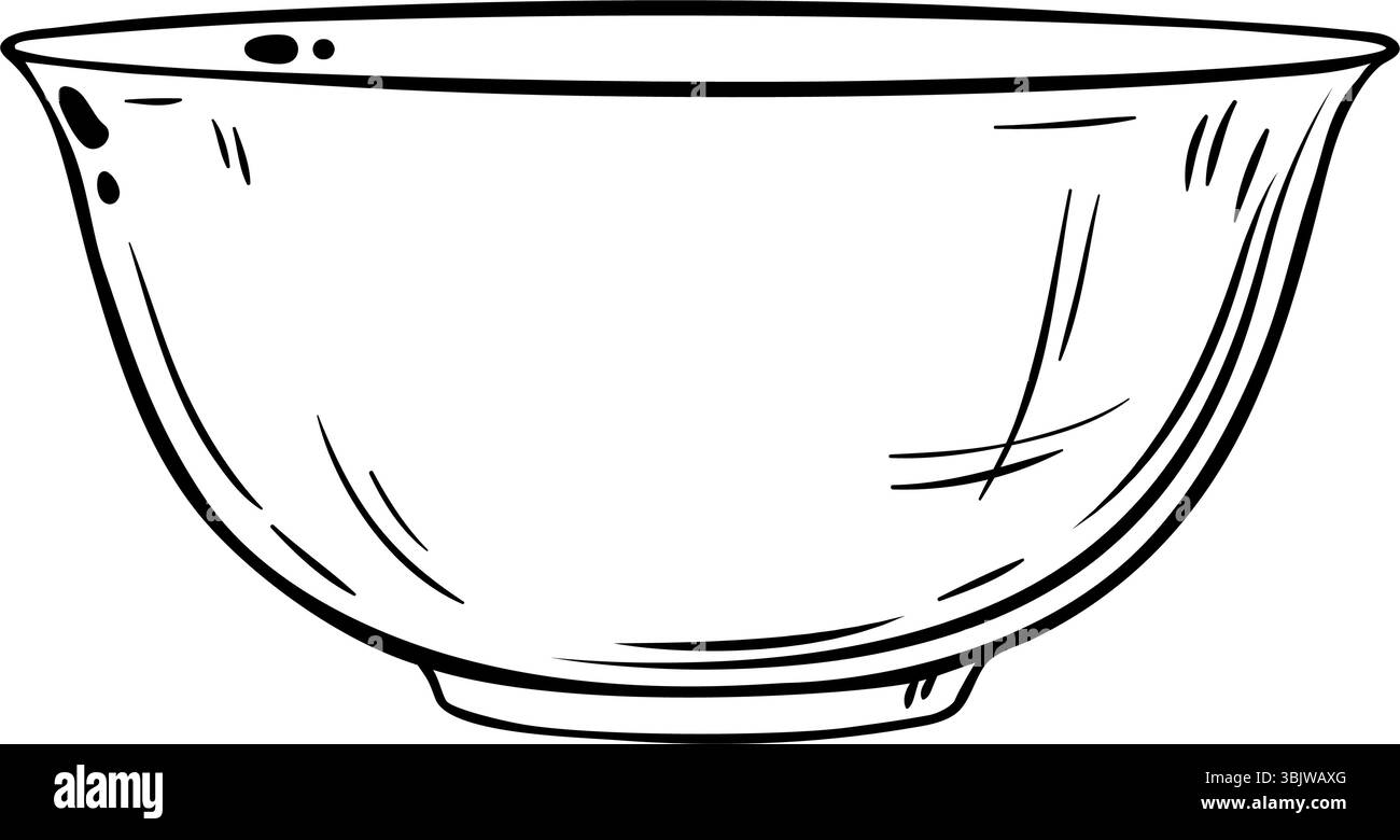 Tea Bowl Isolated Outline Illustration Stock Vector Image & Art - Alamy