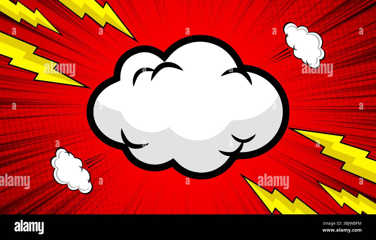 Comic Cartoon Background Design Template. vector illustration Stock ...