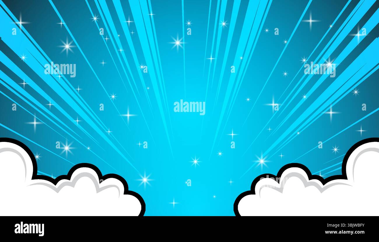 Comic Cartoon Background Design Template. vector illustration Stock ...