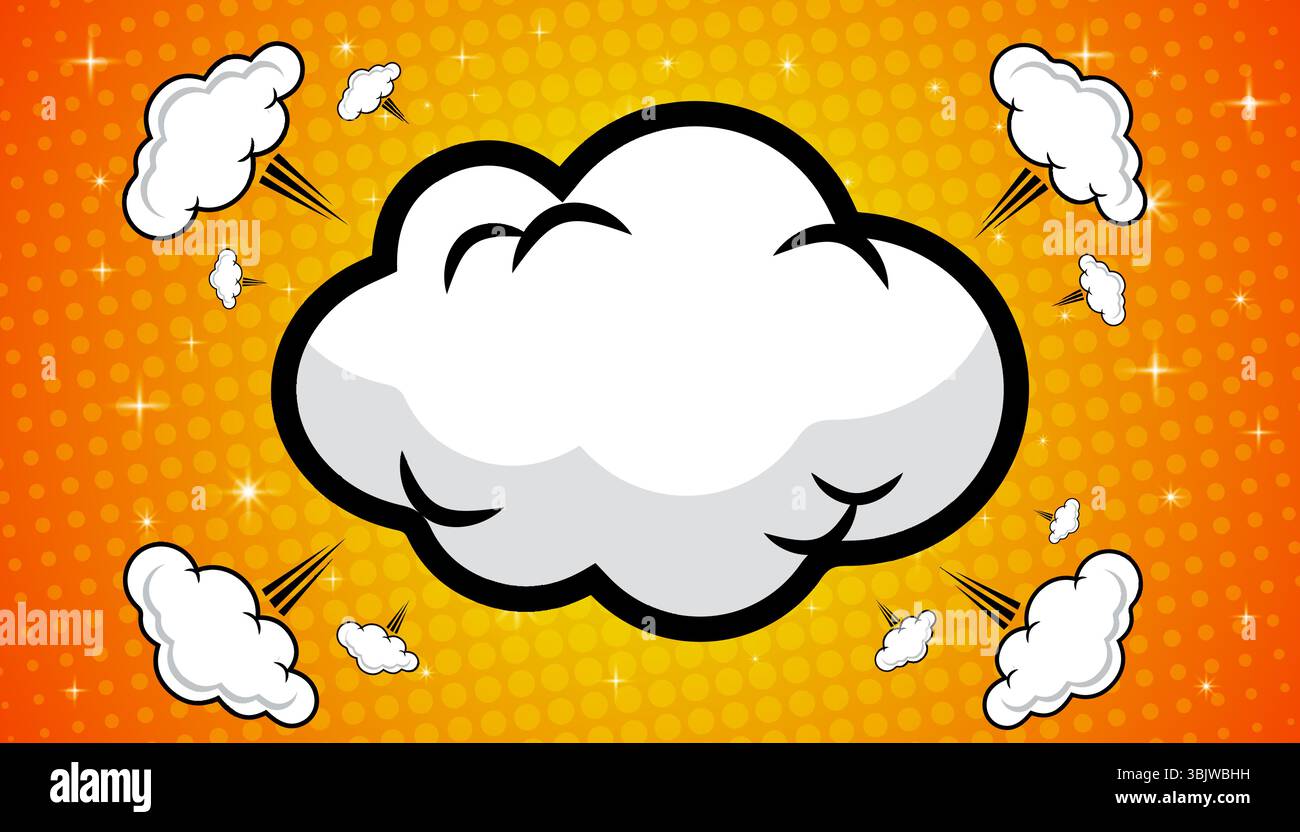 Comic Cartoon Background Design Template. vector illustration Stock ...