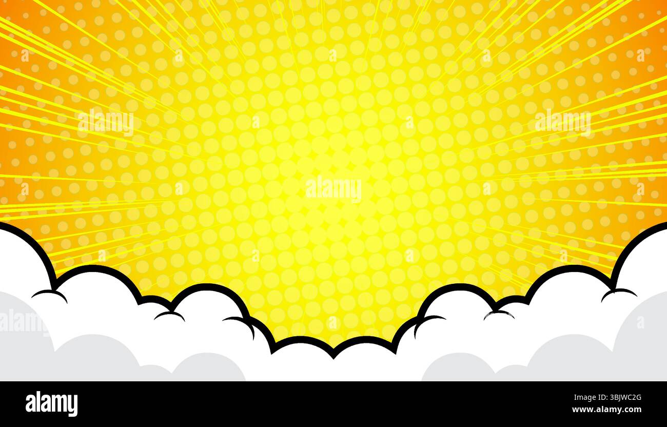 Vintage pop art comic background banner vector illustration Stock ...