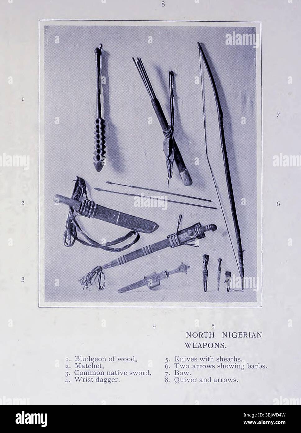 North Nigerian Weapons black and white photograph from ' British ...