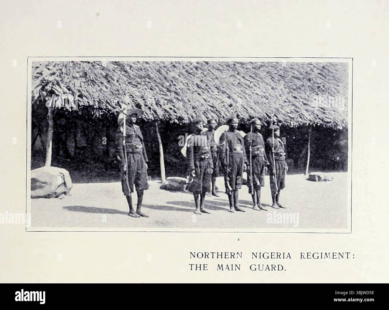 Northern Nigeria Regiment the Main Guard black and white photograph ...