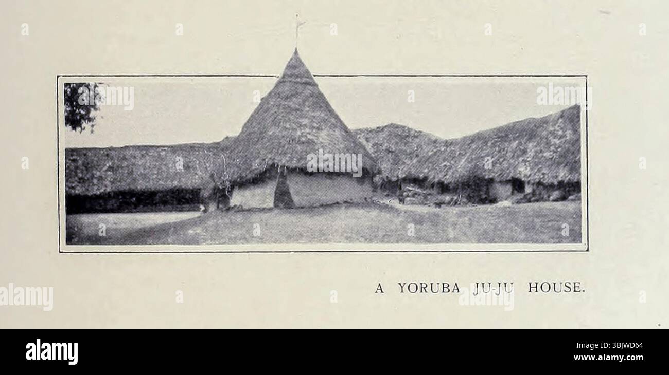 a Yoruba Ju-Ju House black and white photograph from ' British Nigeria ...