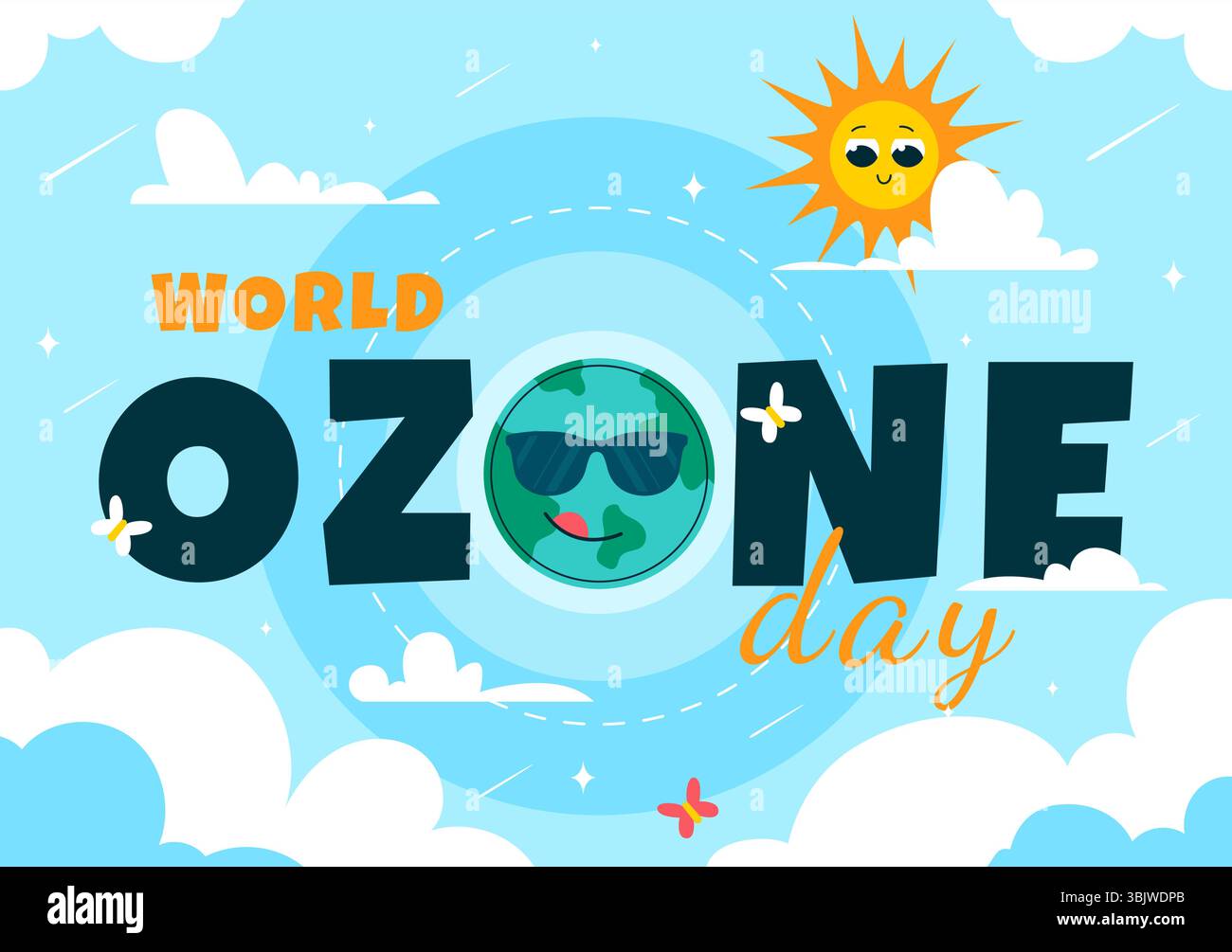World Ozone Day Vector Illustration on September 16 to Raise Public ...