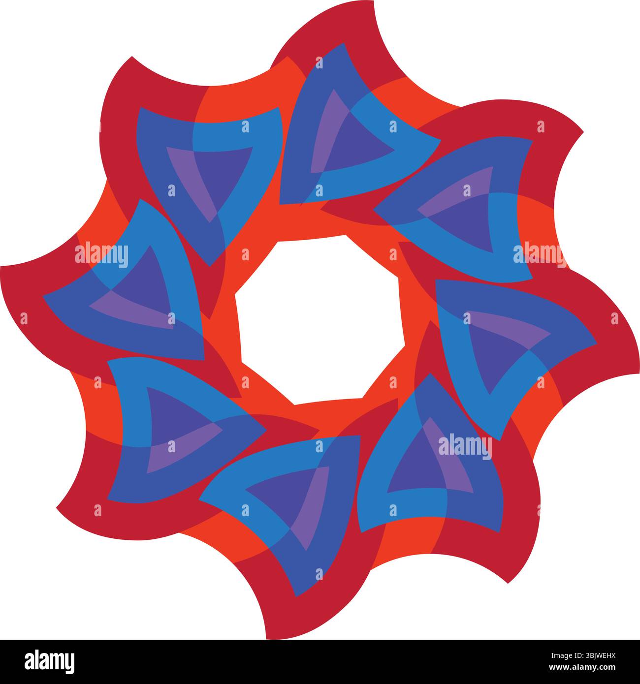 Vibrant abstract circular design featuring hi-res stock photography and ...