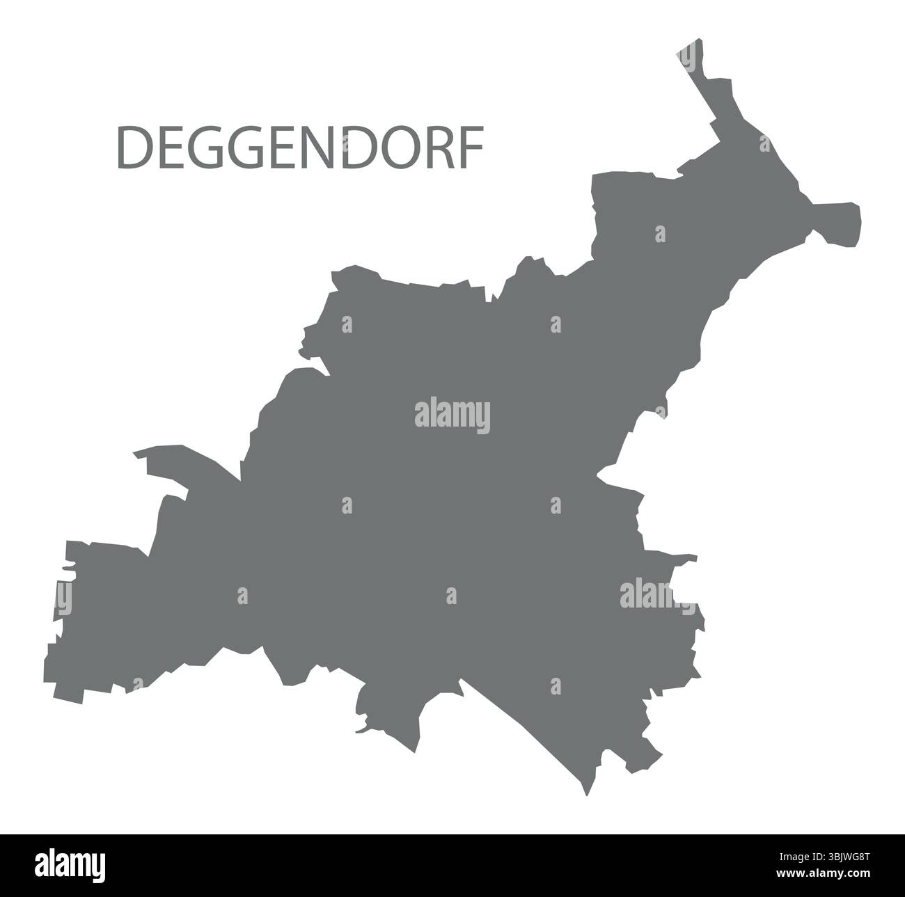 Deggendorf city map with boroughs grey illustration silhouette shape Stock Vector Image & Art ...