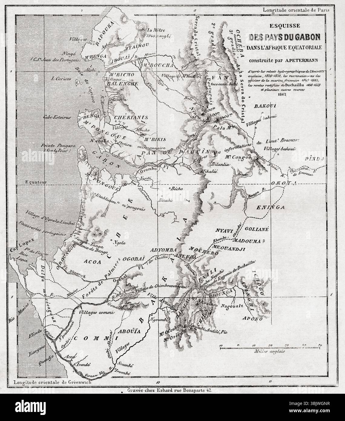 Archival gabon map hi-res stock photography and images - Alamy