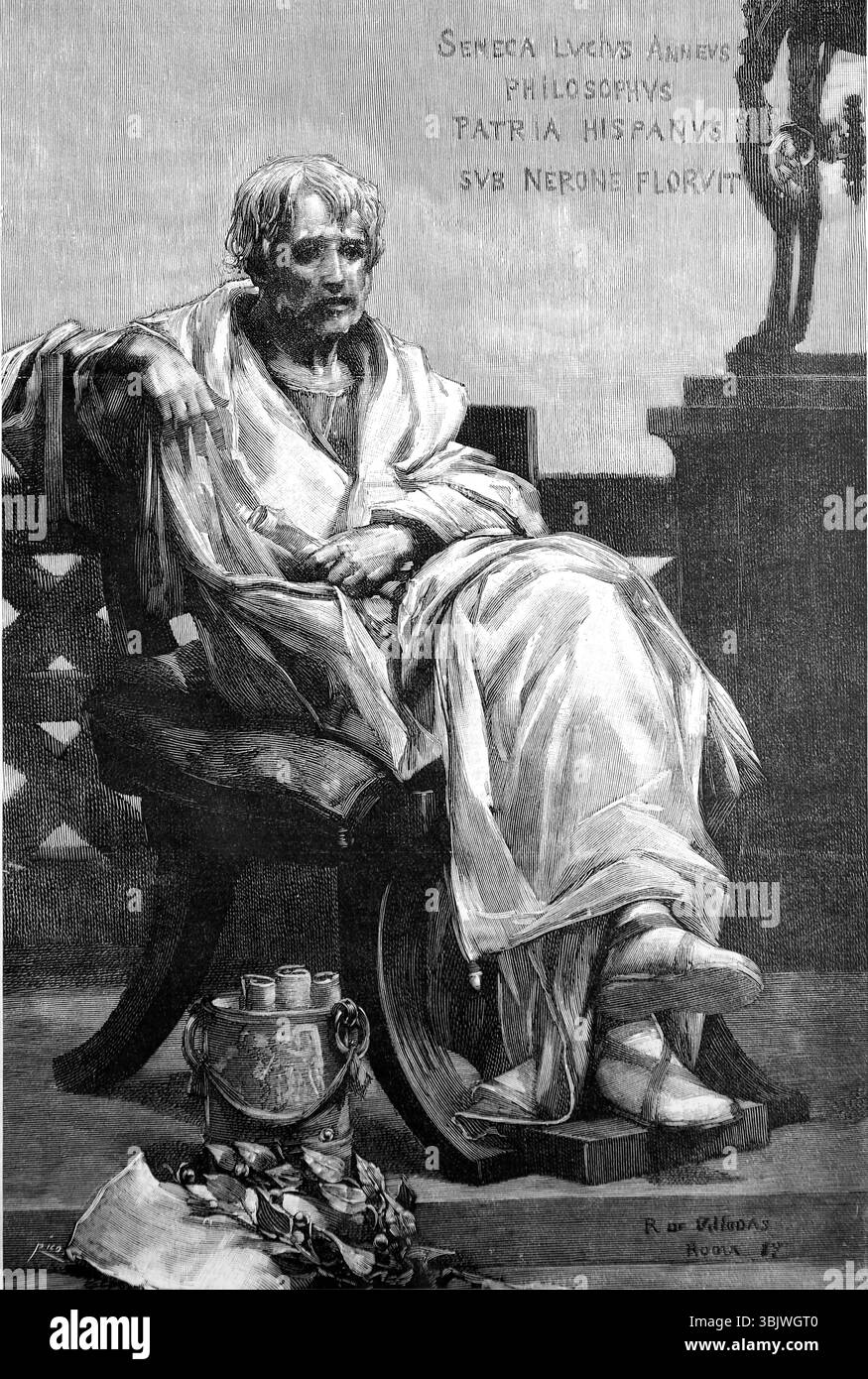 Seneca the Younger (4 BC-AD 65). Stoic philosopher of ancient Rome ...