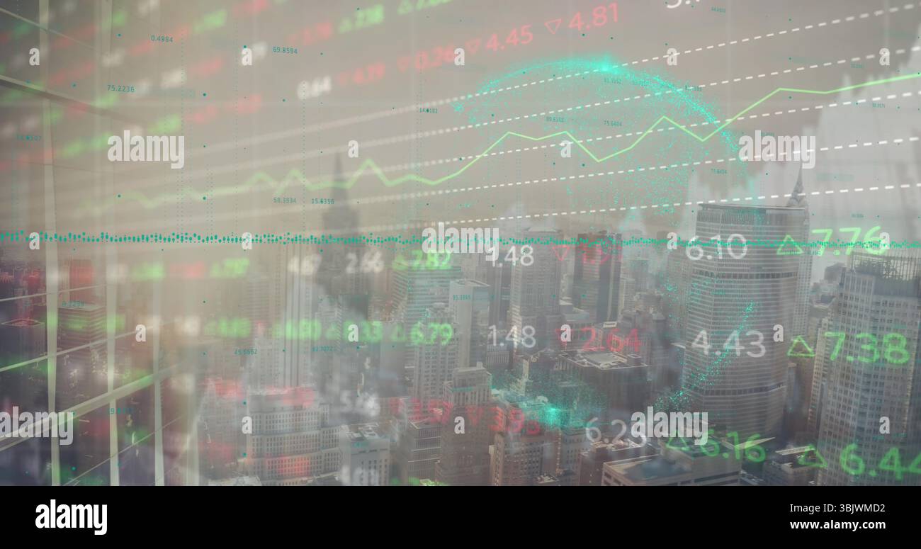 Overlaying stock ticker data hi-res stock photography and images - Alamy