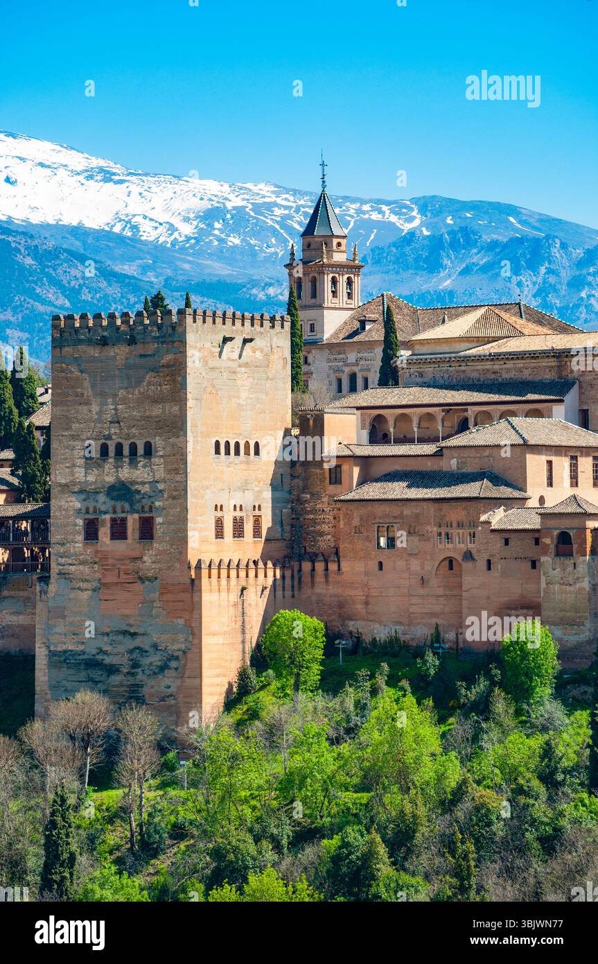 Spain: The Alhambra, palace and fortress complex in Granada, one of the ...