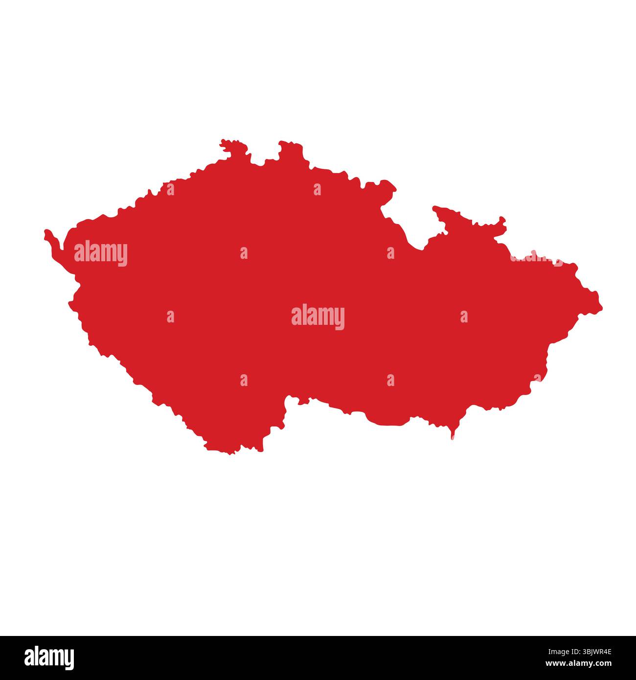 Map of Czech Republic, sign silhouette. World Map Globe. Vector ...