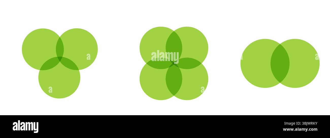 Venn infographic sections, template. Data chart with colorful circular ...