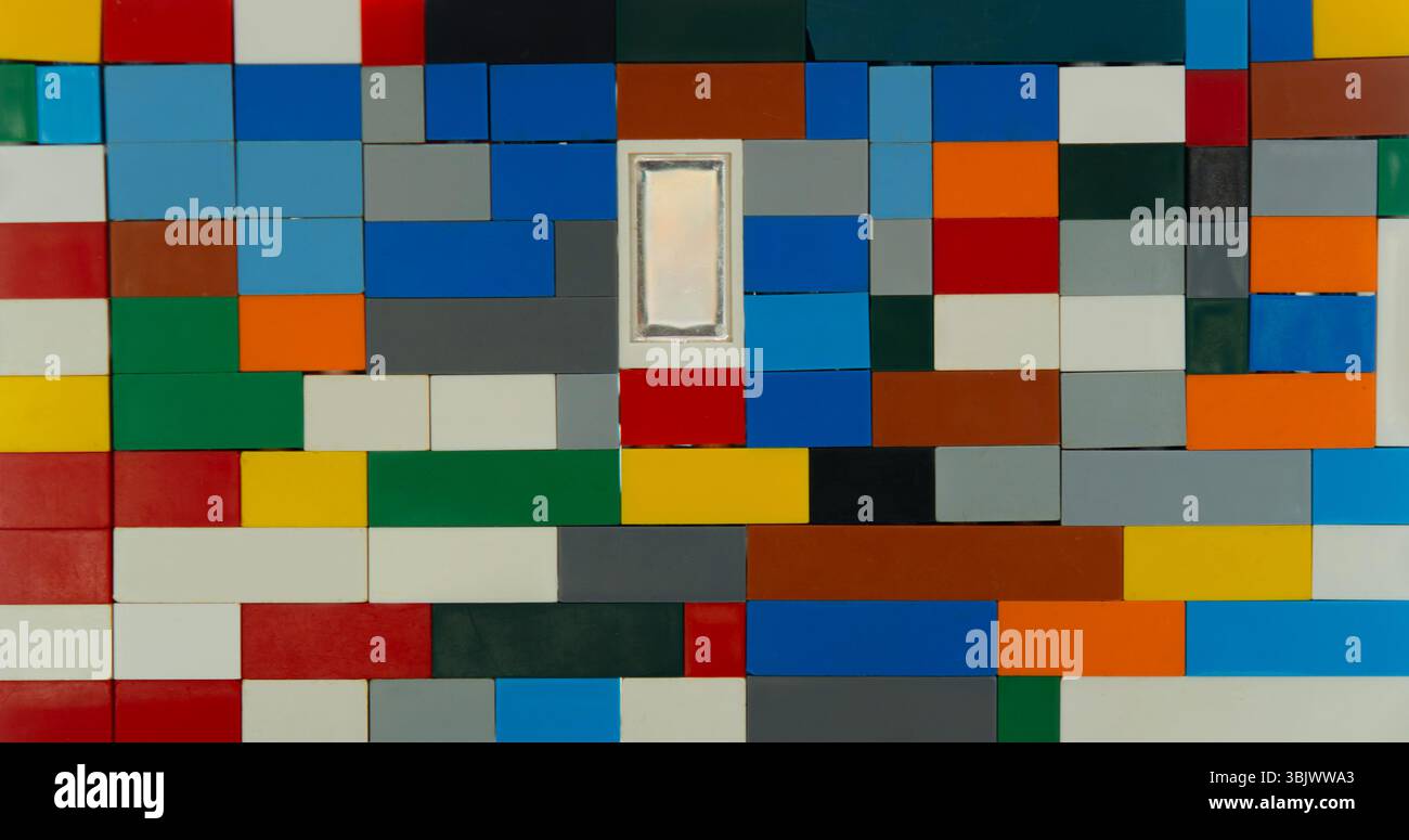A colorful background made of Lego bricks. Background concept. Close-up ...