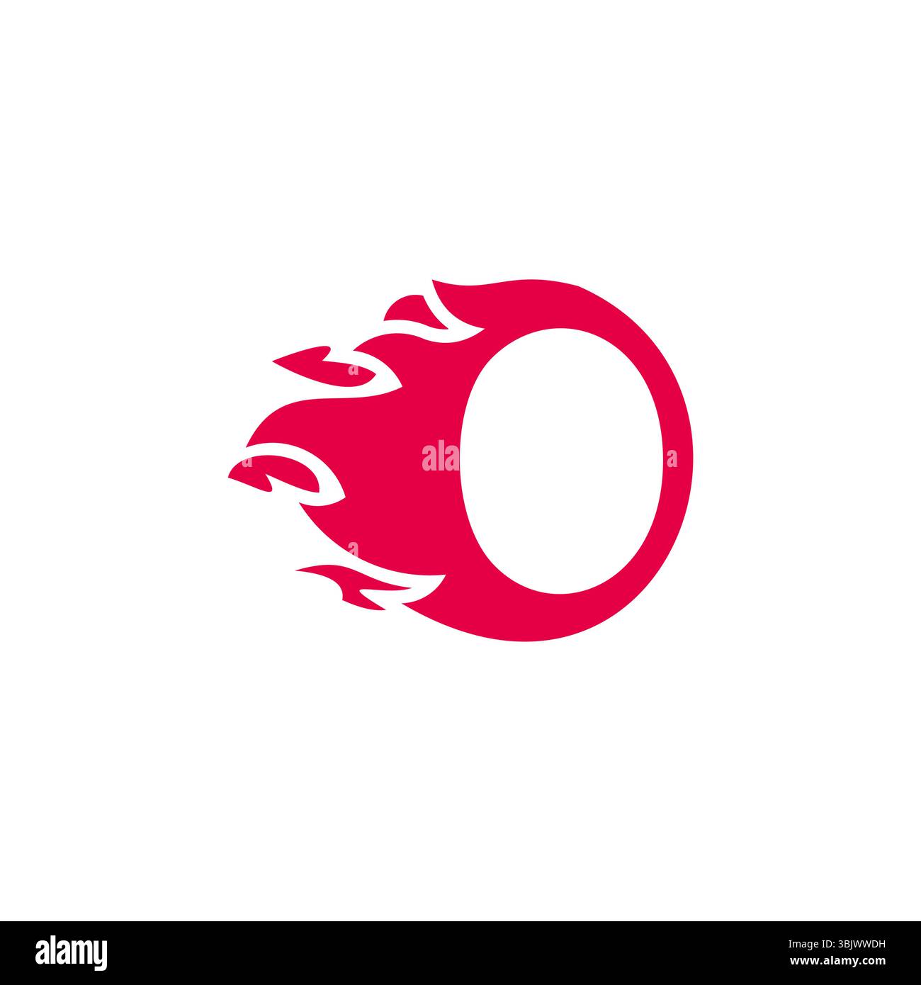 letter d o ring of fire motion run symbol logo vector Stock Vector ...