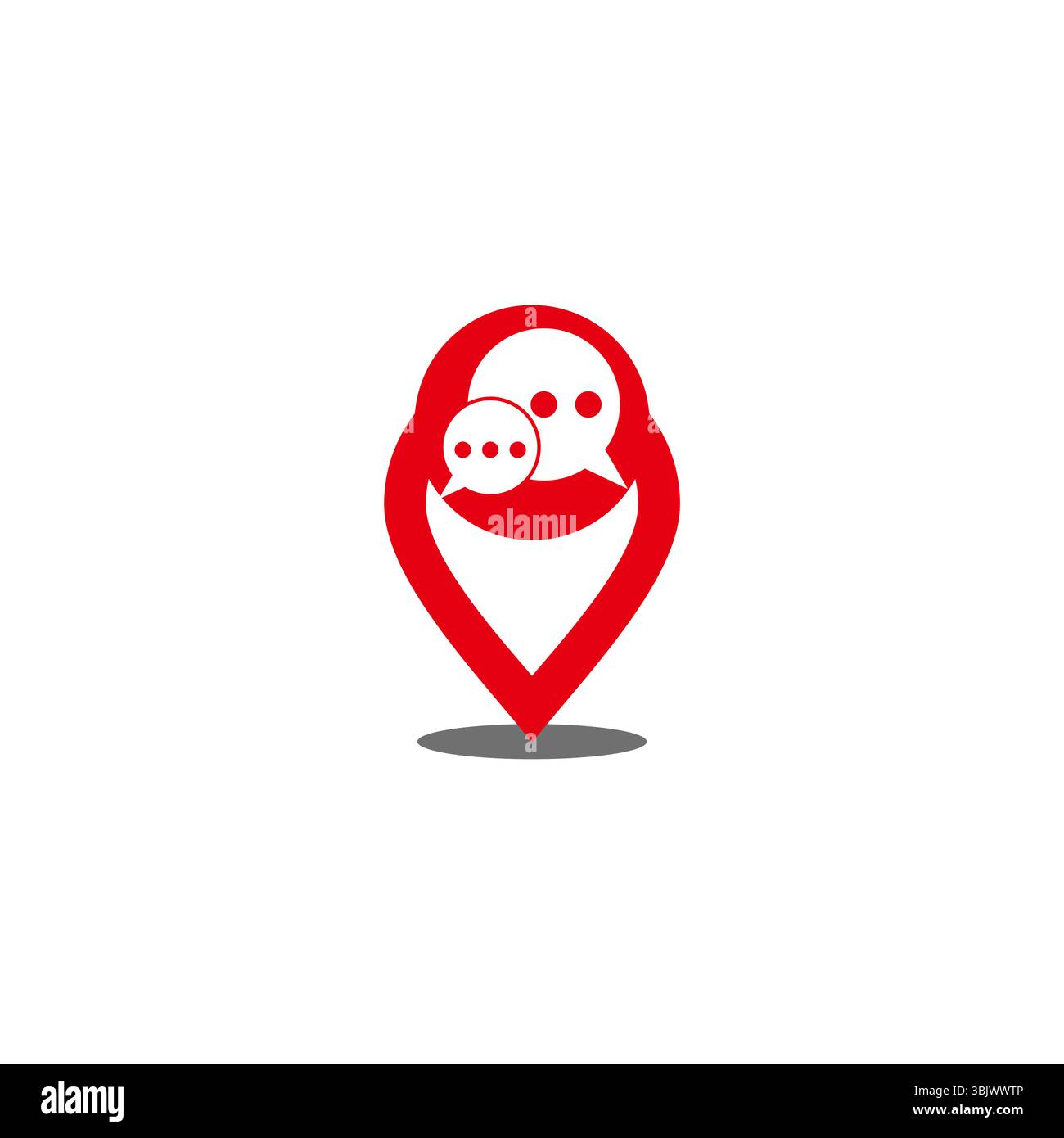 talk pin location red design symbol logo vector Stock Vector Image ...