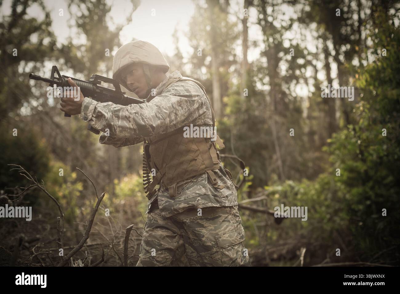 Soldier wearing tactical vest helmet hi-res stock photography and ...