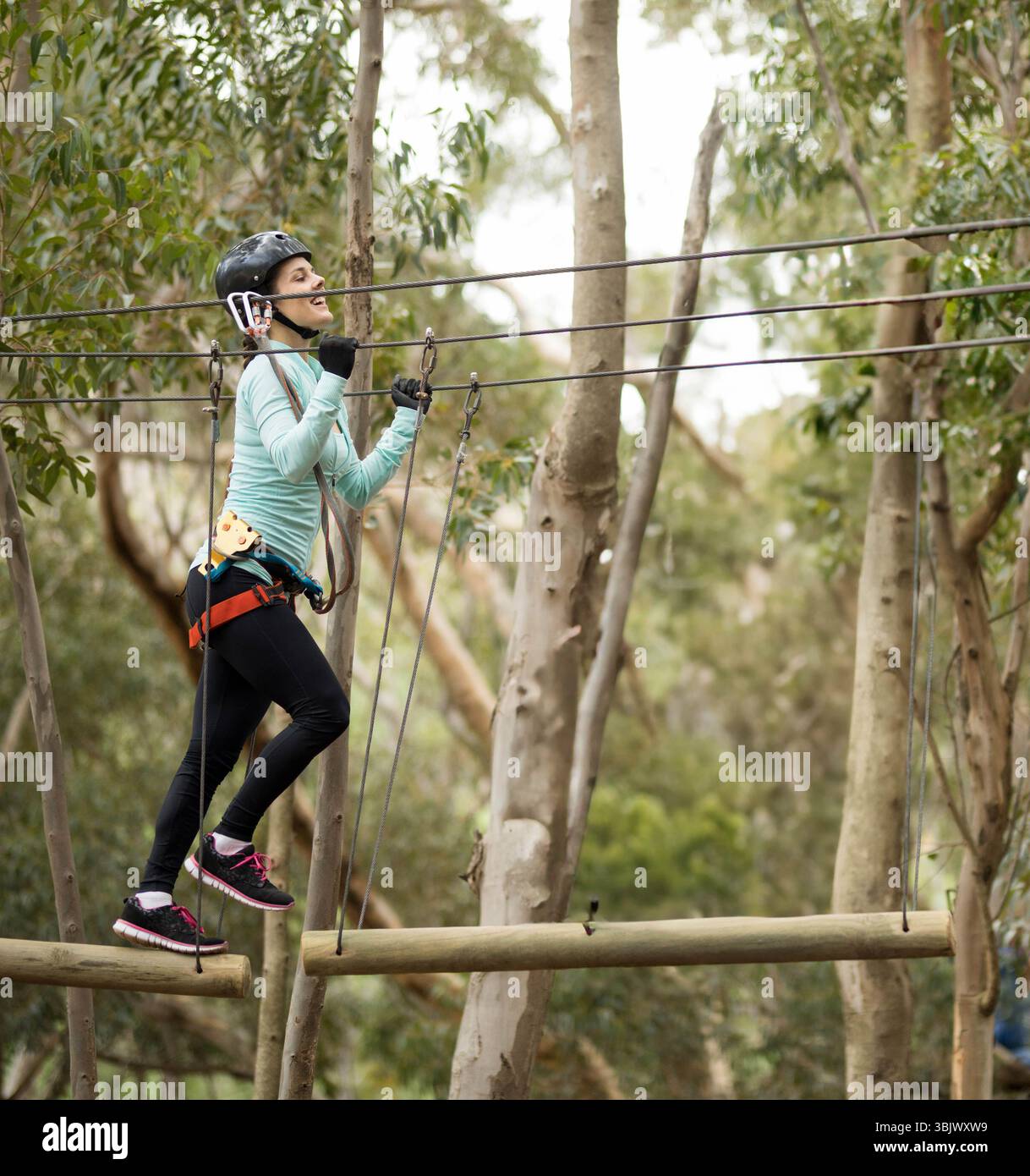 Wooden obstacle course hi-res stock photography and images - Alamy