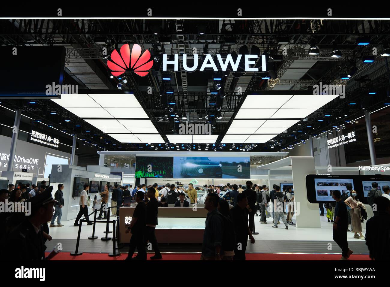 Shanghai,China-April 26th 2025: Huawei company booth at Shanghai auto ...