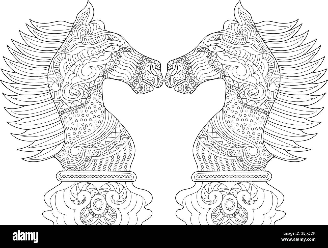 Two detailed drawings Stock Vector Images - Alamy