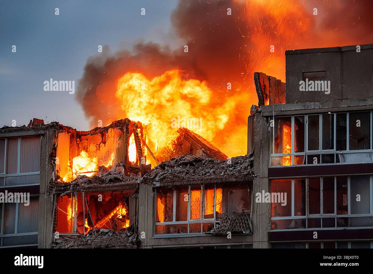 Damascus. Israeli bombing of the General Staff headquarters. Israel ...