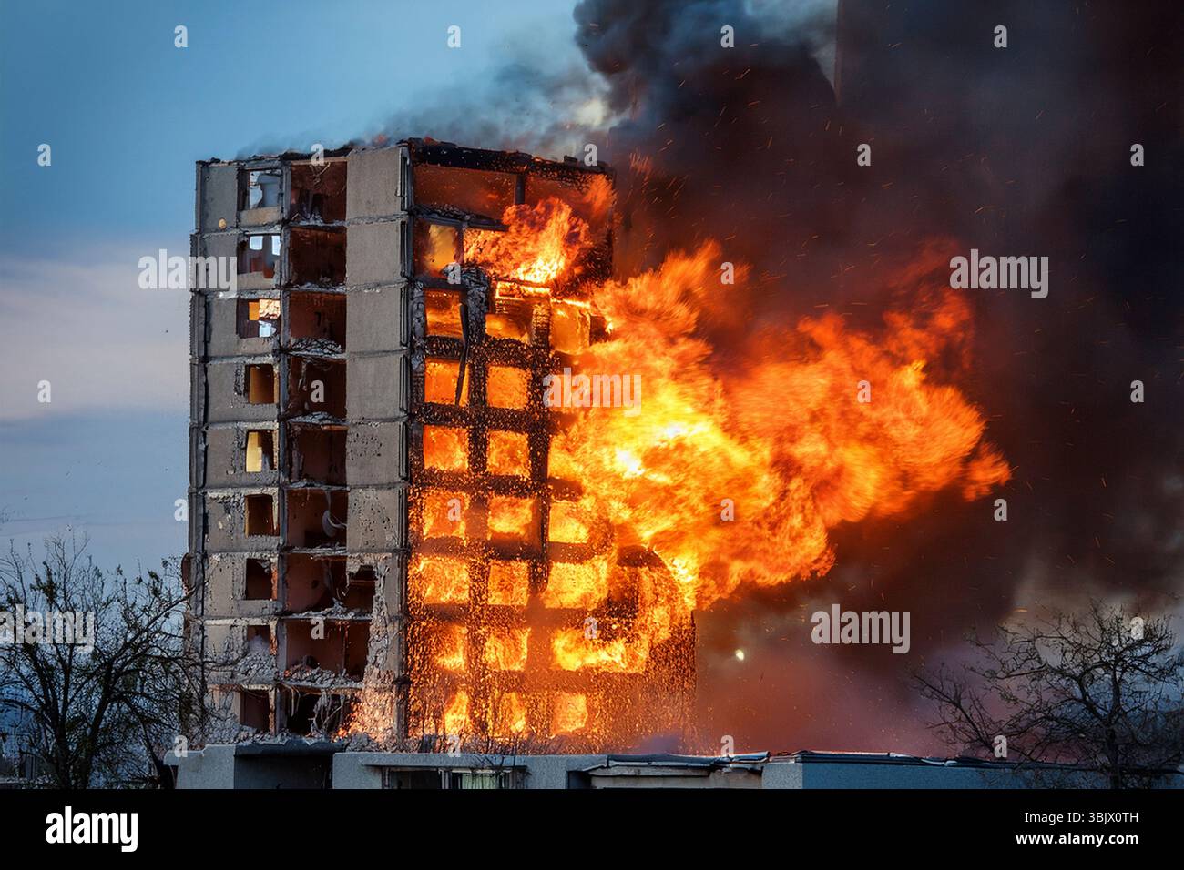 Damascus. Israeli bombing of the General Staff headquarters. Israel ...