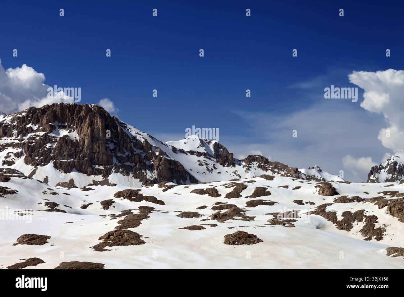Snow rocks in nice day Stock Photo - Alamy