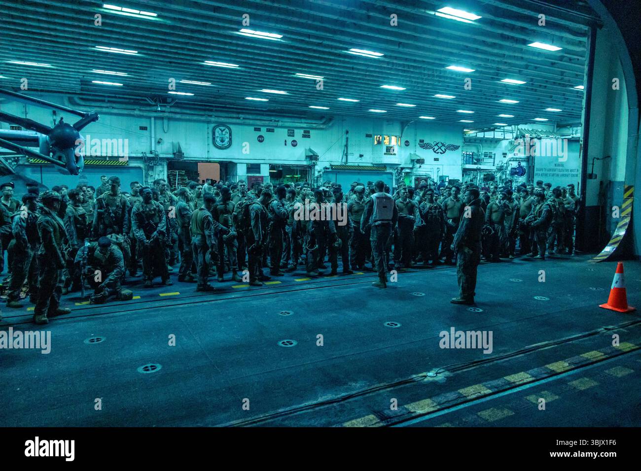 U.S. Marines with Animal Company, Battalion Landing Team 1st Battalion ...