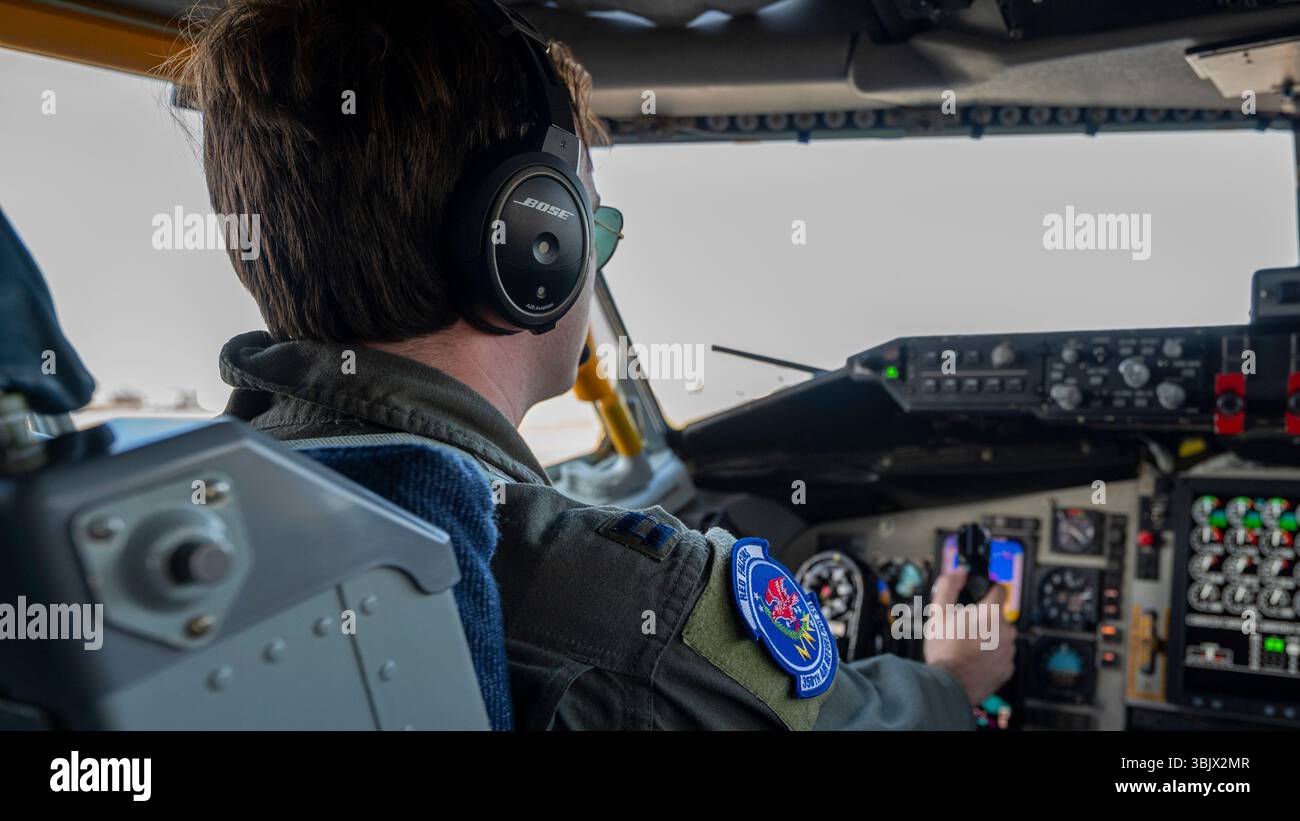 U.S. Air Force Capt. Alexander Thomas, a KC-135 Stratotanker pilot with ...