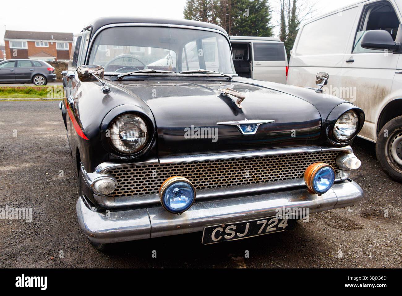 A classic 1960s black vintage1961 Vauxhall Victor FA Series II car with ...