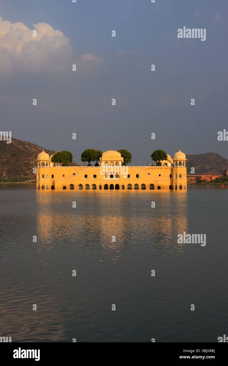 Jal Mahal and Man Sagar Lake in Jaipur, Rajasthan, India Stock Photo ...