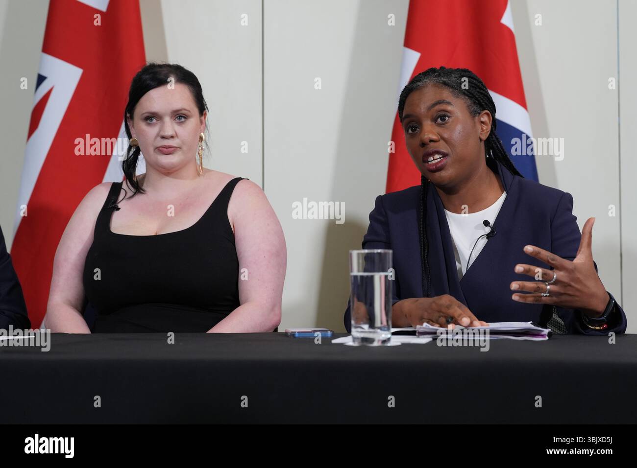 Fiona Goddard (left) and Conservative Party leader Kemi Badenoch ...