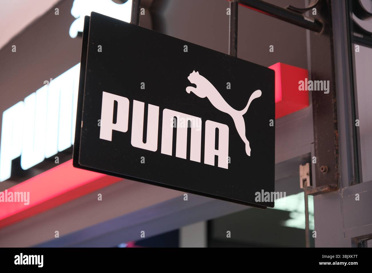Shanghai,China-April 5th 2025: PUMA brand company logo on store Stock ...