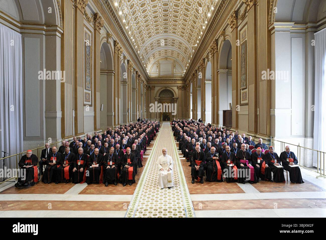 Pope Leo XIV meets with the Italian Bishops’ Conference (CEI) in the ...