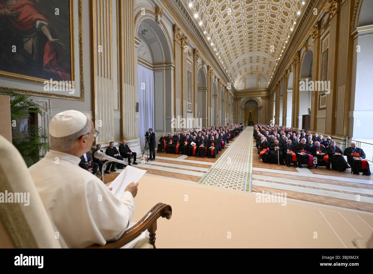Pope Leo XIV meets with the Italian Bishops' Conference (CEI) in the ...