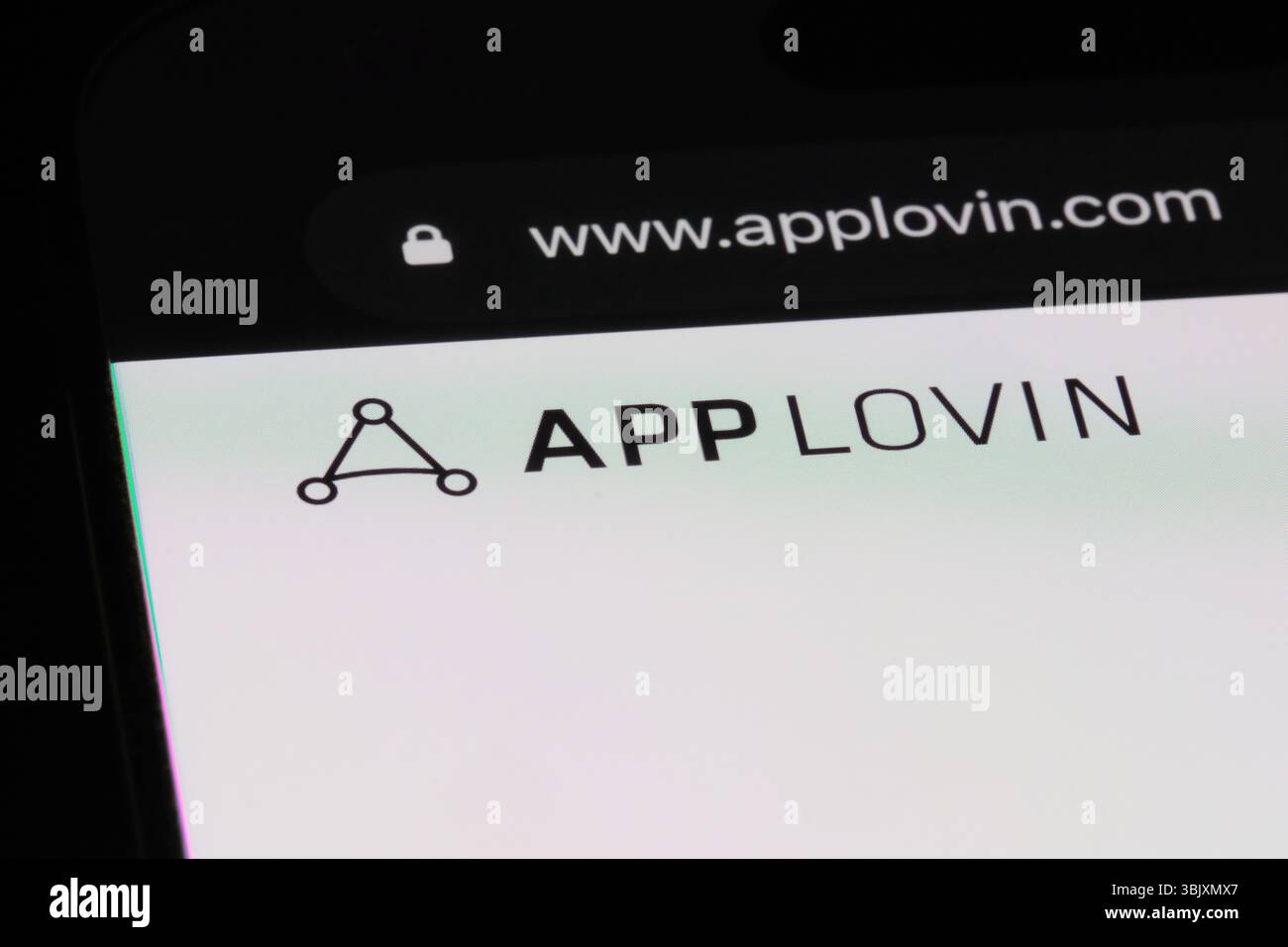 Shanghai,China-June 12th 2025: AppLovin company brand logo on website ...