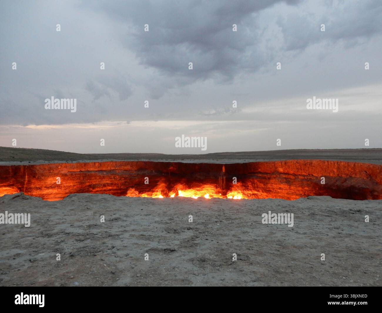 The Darvaza Gas Crater aka the Door to Hell in the Karakum Desert of ...