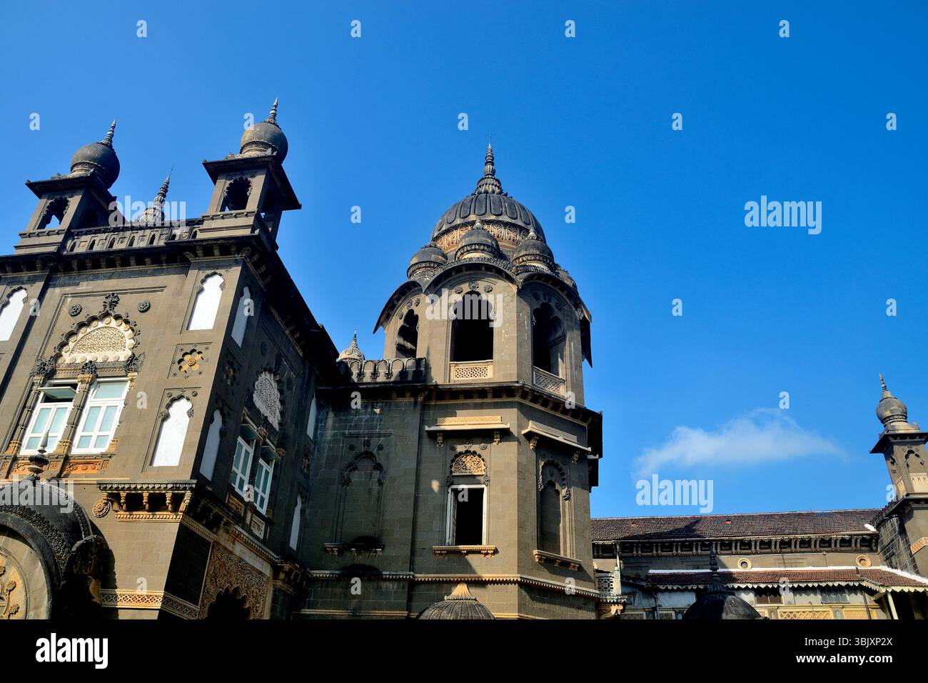 Partial view of The New Palace, built in black polished stone and took ...