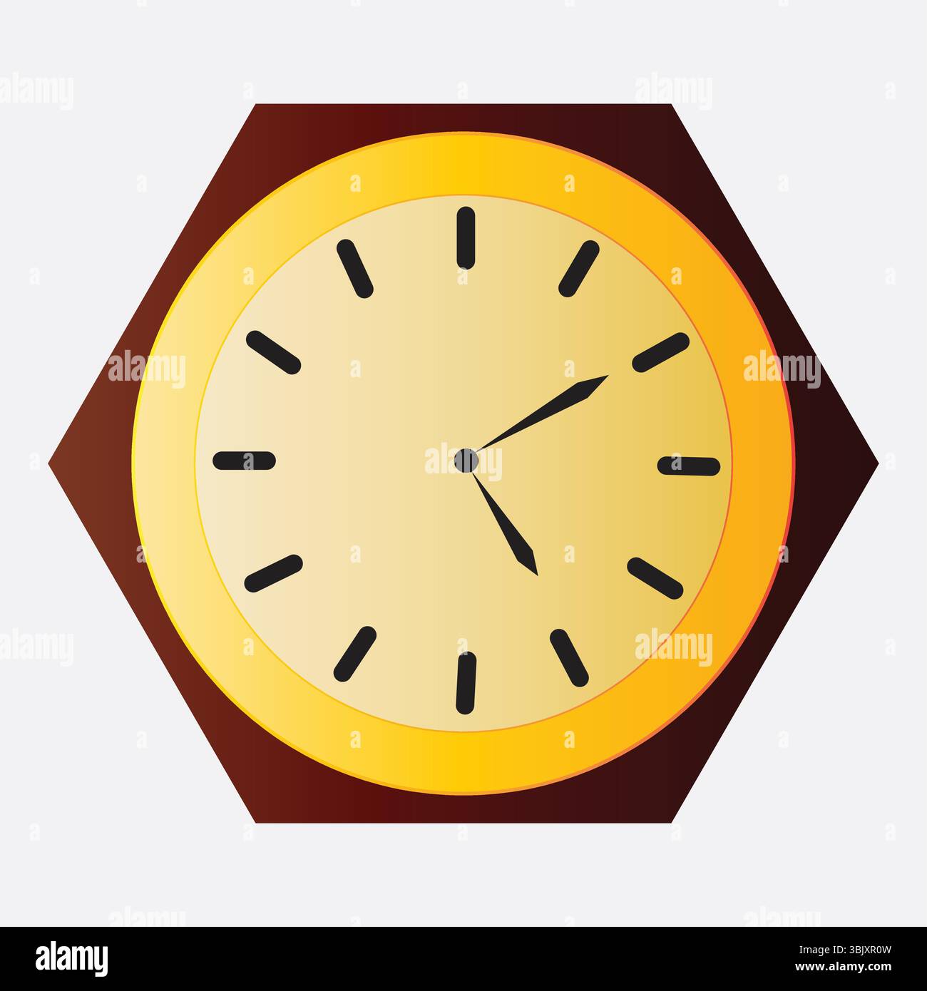 Hexagonal Vintage Clock Design Stock Vector Image & Art - Alamy